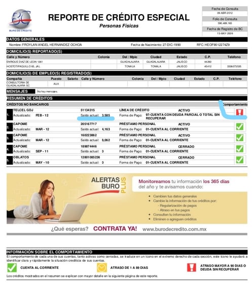 Cómo saber si estoy en Buró de Crédito y cuánto debo GRATIS